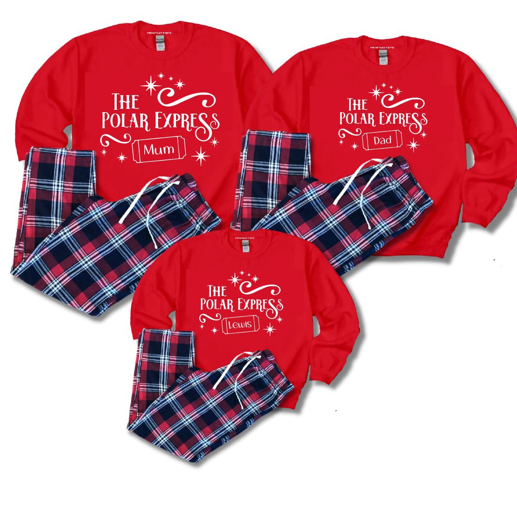 Polar Express Pyjamas UK – Matching Family Christmas PJs Personalised ...