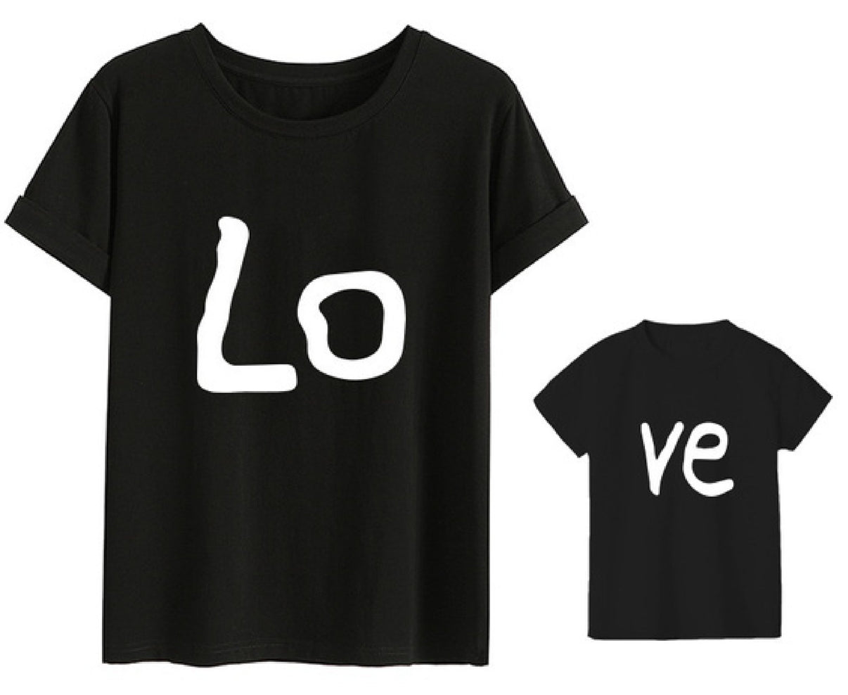 Mummy & Child Matching LOVE T-Shirts | Mother Child Twinning – Print My ...