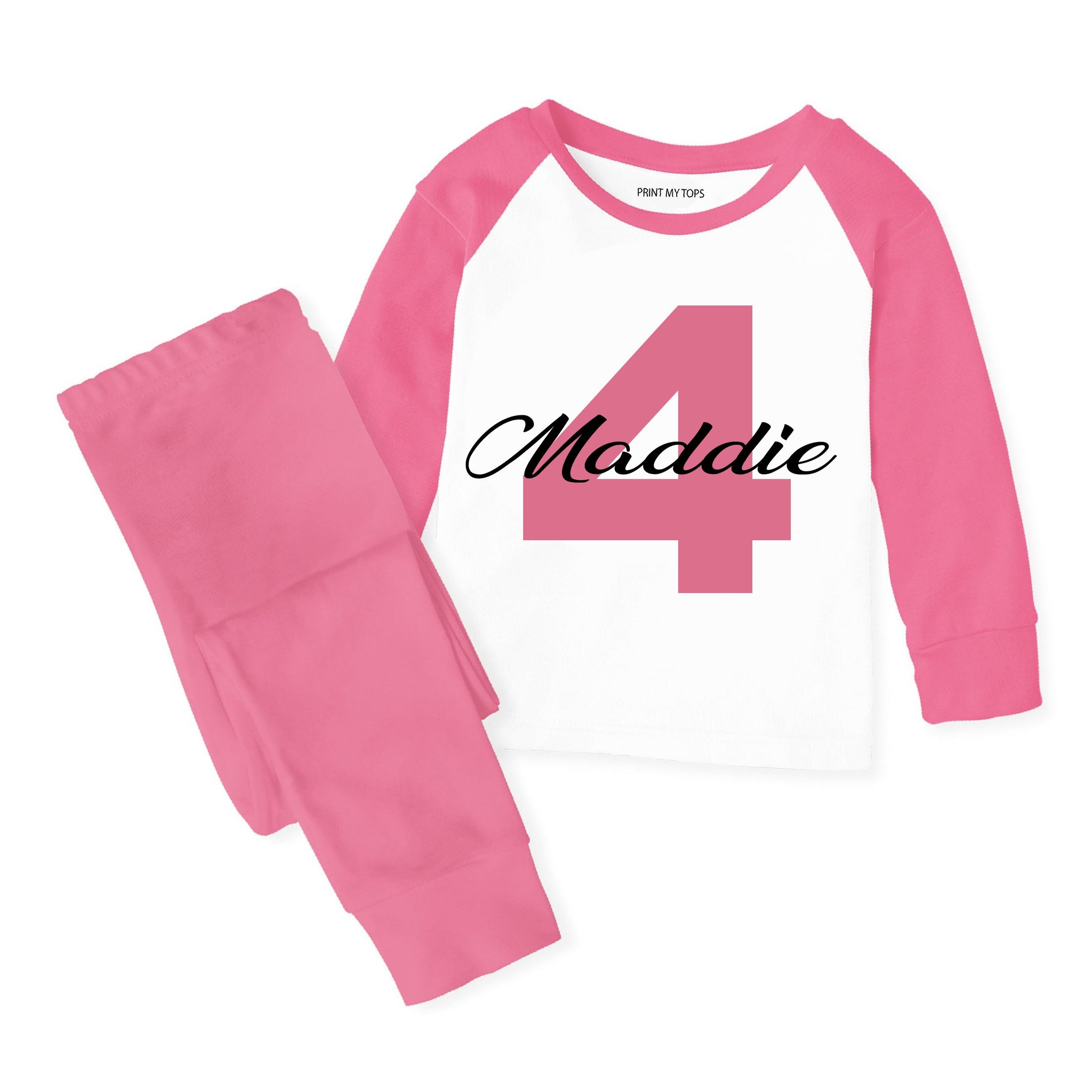 [PERSONALIZED] Girls Boys Personalised Birthday Pyjamas – Print My Tops