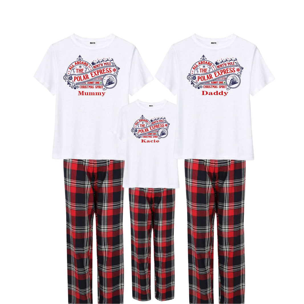 Polar Express Pyjamas UK – Matching Family Christmas PJs Personalised ...